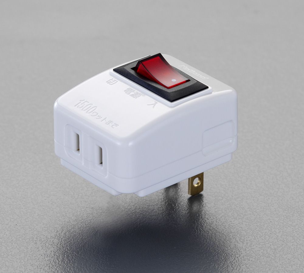 ●定格:15A・125V(1000W)●コンセント:1個●サイズ:54×43×37mmスイッチOFFで待機電力カット(電源ON状態でランプ表示)000012201762楽天 HD店　