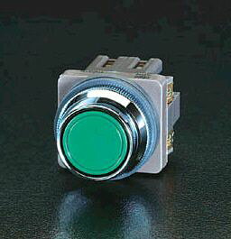 ●ボタン径:40mm●色:緑●接点構成:1a1b●型式:ABN2F11IDECパネルカットφ30mm用モメンタリ形000012008448 HD　