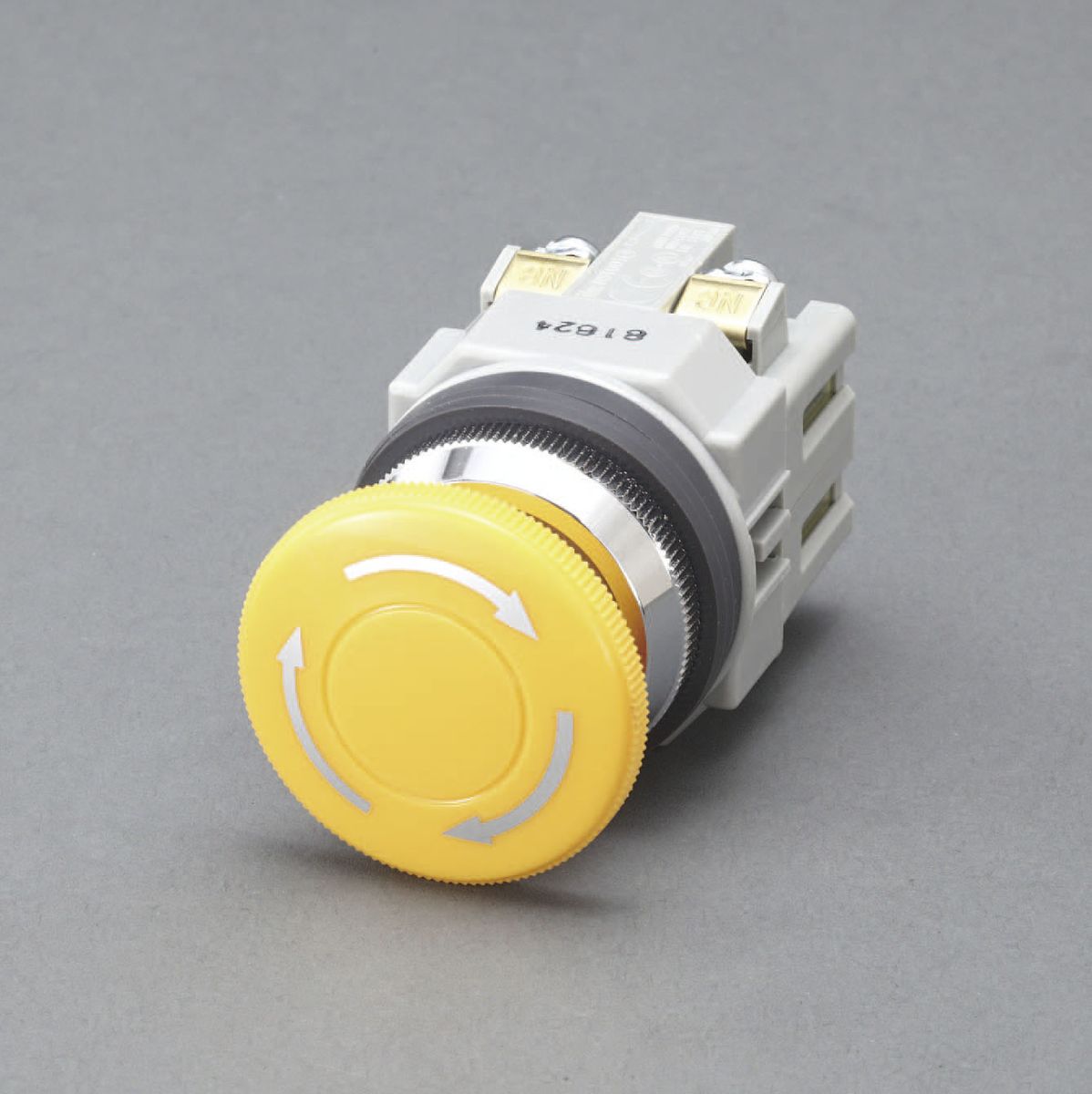 ●ボタン径:40mm●色:黄●接点構成:1a1b●型式:AVN311NIDECパネルカットφ30mm用ボタンを押すとその状態でロックされ、右へ回すとリセット復帰されます。000012230816楽天 HD店　