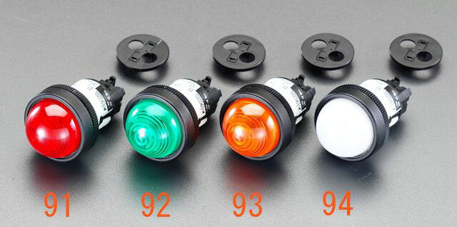 ●材質:本体:ポリカーボネイト●色:白●定格電圧:AC/DC24V●型式:DR22D0L-E3富士電機パネルカットφ22、φ25mm兼用φ22mm表示燈 LED AC/DC24V球付000012091363 HD　
