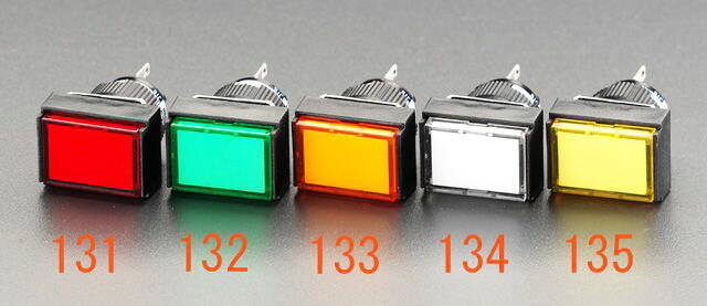 ●定格電圧:DC24V●サイズ:24(W)×34(D)×18(H)mm●色:黄●型式:AH164-ZTYE3パネルカットφ16mm用富士電機長角平形(18×24)表示灯トランス無しLED DC24V球付000012091359 HD　