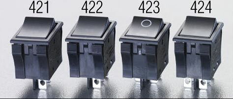 ●パネルカット:29.5×20.5mm●定格容量:16A 125V AC、16A 250V AC●パネル厚:1-4mm●極数:単極双投●スイッチ特性:ON-ON000012201929楽天 HD店　