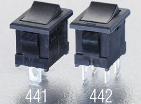 ●パネルカット:19.2×12.9mm●スイッチ特性:ON-OFF●定格容量:10A 125V AC●パネル厚:0.75-2mm●極数:2極単投簡易防塵構造000012201937 HD　