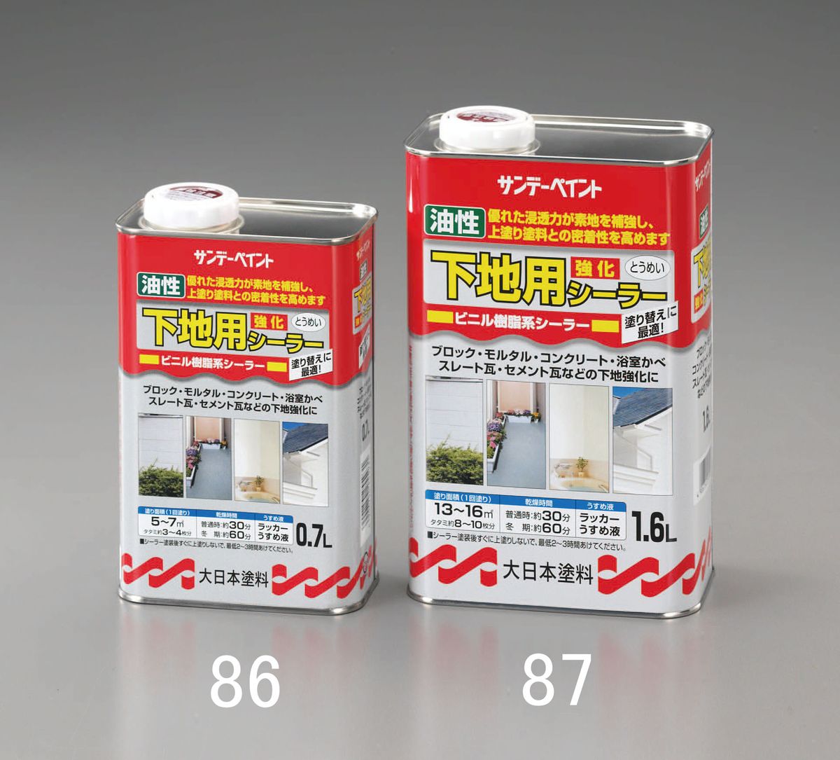 内容量：1.6L乾燥時間（指触）：20℃：約30分冬期：約60分乾燥時間(半硬化）：20℃：約60分冬期：約2時間塗り面積：約16m2カラー：クリアーサイズ：146X82X214(H)mmうすめ液：ラッカーうすめ液(EA942EP-6から8...