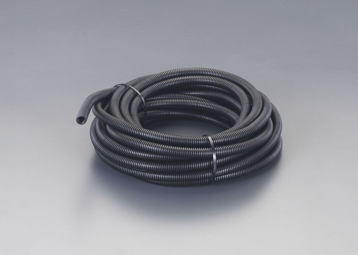 長さ：10mカラー：黒材質：難燃性ポリプロピレン(蛇腹状)内径：15mm耐磨耗性に強く柔軟です。000012217240 HD　