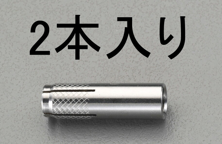 ●材質:ステンレス●ねじサイズ:W3/8"●胴体外径:12.0mm●全長:40mm●ねじ長さ:16.0mm●下穴径:12.5mm●穿孔深さ:40mm●埋込深さ:40mm●最大荷重(引抜):4620N●締付けトルクの目安:27N・m●入数:2...