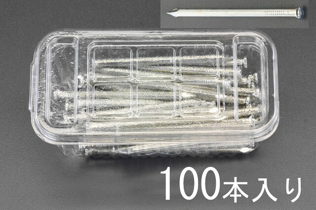 ●材質:鉄●サイズ:3.76×38mm平頭通常のコンクリート構築物、れんが、樫木、鉄板及び型鋼物へ釘同様ハンマーで打込めます。入数は100本入りです。000012091756 HD　