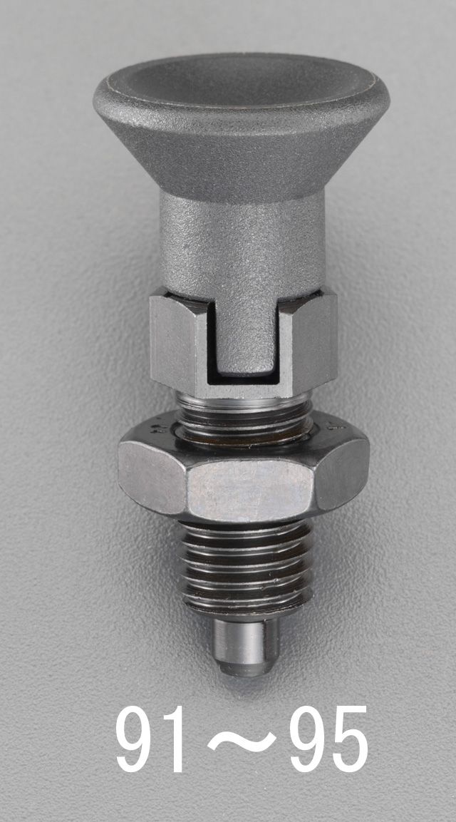 ●材質:本体:スチール(SUM22L)、ノブ:ポリアミド、ノーズ:スチール(SUM22L)●耐熱温度:80℃●サイズ(mm):A:4、B:M8、C:18、D:38.5、K:13ノーズロック付ノーズロック型はノブを引き上げ90°回転させること...