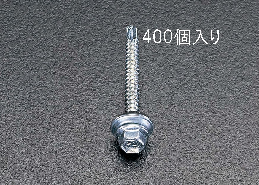 ●材質:鉄(三価クロメート)●サイズ:6×19mm●入数:400個ゴムパッキン付先端がドリルになっている為、下穴が必要ありません。000012060330楽天 HD店