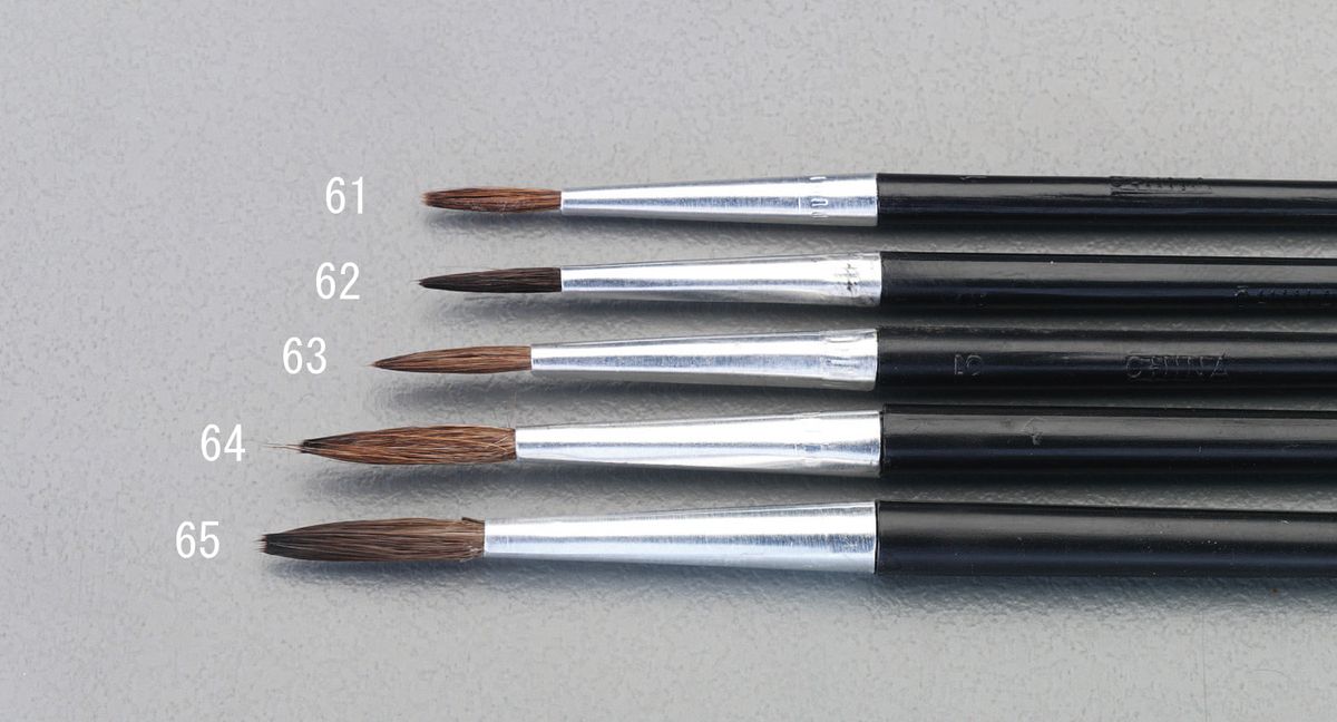 全長：170mmサイズ：2号毛丈：12mm毛幅：2mm重量：2gレタリング、イラスト、塗り込み用ポニー毛プラスチック柄000012223612 HD　