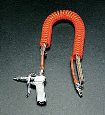 穴径：2mm常用圧力：0.69MPaエアー量：145L/minホース全長：5m(使用範囲2.4m)付属品：プラグ吊下げ重量：200g本体材質：アルミダイカストエアー流量調整付000012050164 HD　