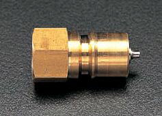 ●型:中圧型●材質:真鍮●取付ねじ:Rc（PT）3/8"●常用圧力:4.9MPa自動開閉バルブ内蔵中圧型のプラグ、ソケットは同ねじサイズのみしか適合しません000012006564 HD　