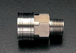 型：中圧型材質：SUS304取付ねじ：R(PT)3/4"常用圧力：4.4MPaオーリング(NBR)バルブレス構造中圧型のプラグ、ソケットは同ねじサイズのみしか適合しません000012006654 HD　
