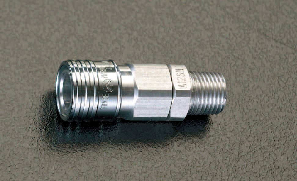 ●使用圧力:0.98MPa●材質:アルミ/鋼鉄(クロムメッキ)●ねじサイズ:R（PT）1/4"●入数:1個エアー用ワンプッシュ式000012001695 HD　