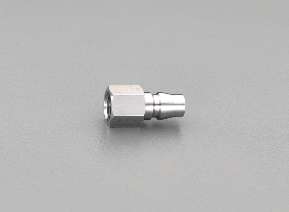 ●型:20型●材質:ステンレス●シール材質:ニトリルゴム●使用温度範囲:-20°C-+80°C●使用圧力:1.47MPa●ねじサイズ:Rc（PT）1/2"●全長:40mm●適用流体:空気・水●バルブ構造:片路開閉型●重量:62g流体はソケッ...