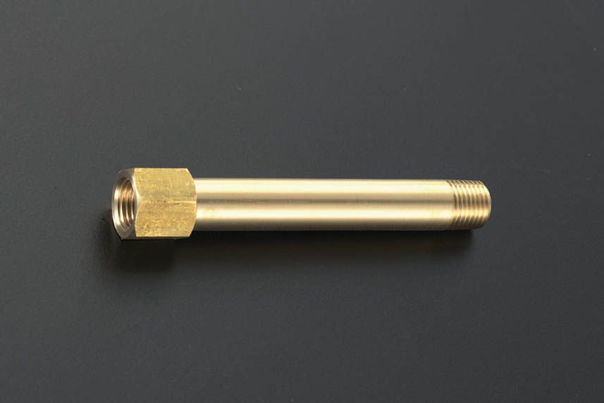 ●材質:真鍮●取付ねじ:R(PT)1/4"×Rc(PT)1/4"●全長:100mm金型用000012050263 HD　
