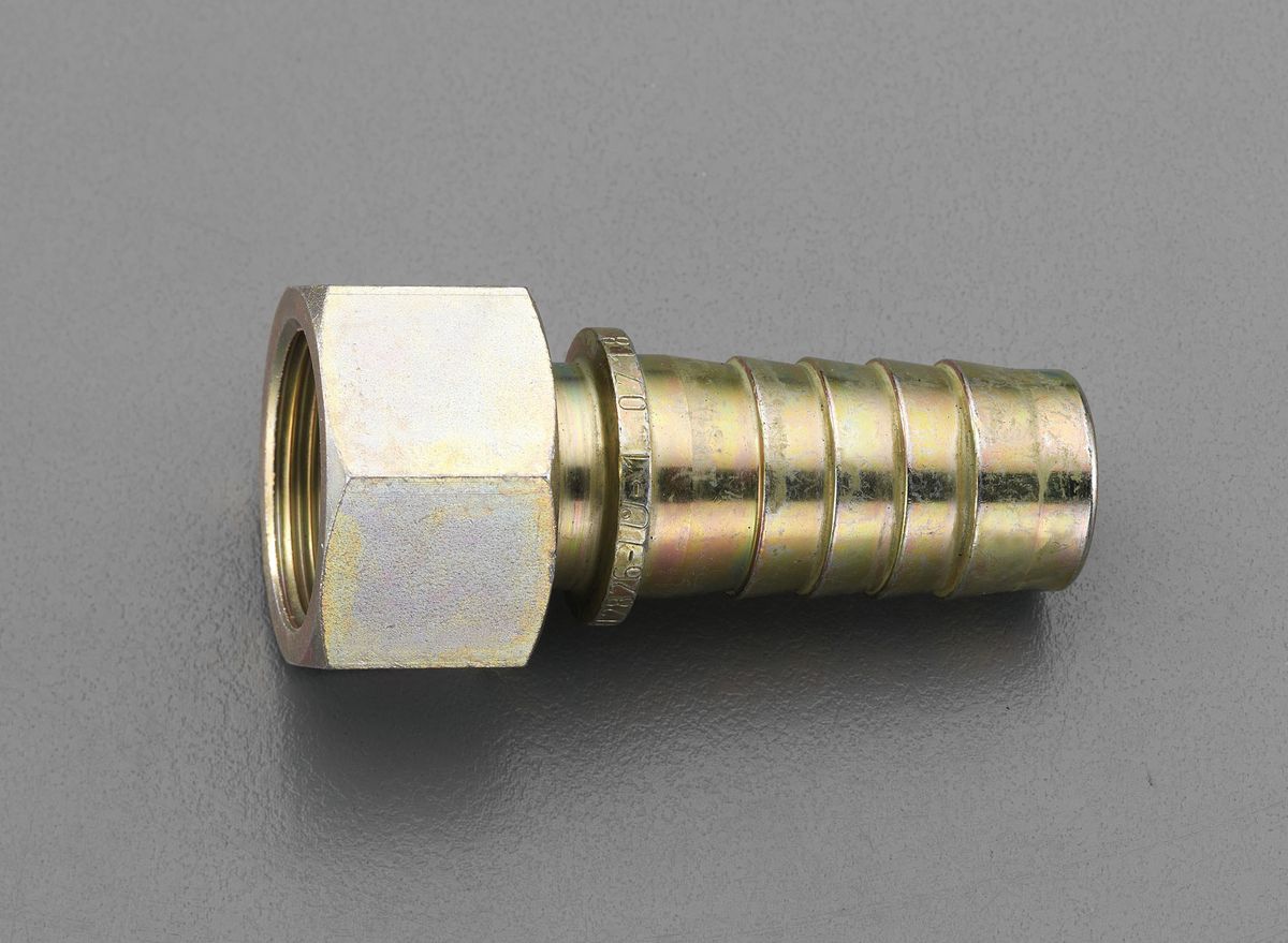 ●材質:スチール（亜鉛メッキ）●使用温度:蒸気:210°C以下、水:120°C以下●最高使用圧力:1.8MPa(18kgf//cm2）●ねじサイズ:G（PF）3/4"●適合ホース内径:19mm●全高:86.5mm●六角対辺:32mm●重量:...
