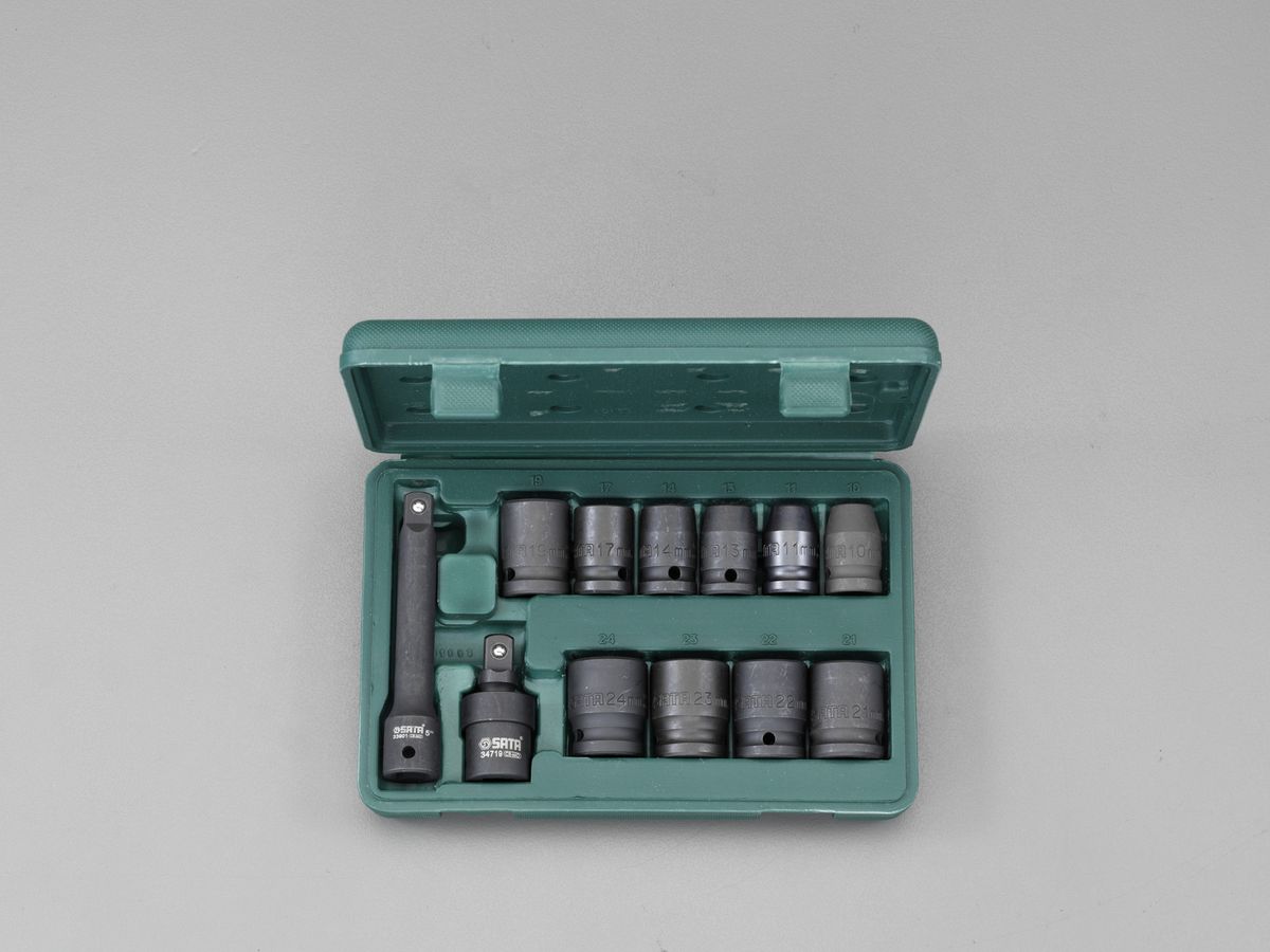 ●差込角…1/2”●ソケット（6角）…10・11・13・14・17・19・21・22・23・24mm●ユニバーサルジョイント…63mm●エクステンションバー…125mm●材質…クロムモリブデン鋼<セット内容〉12点セットボールジョイン...