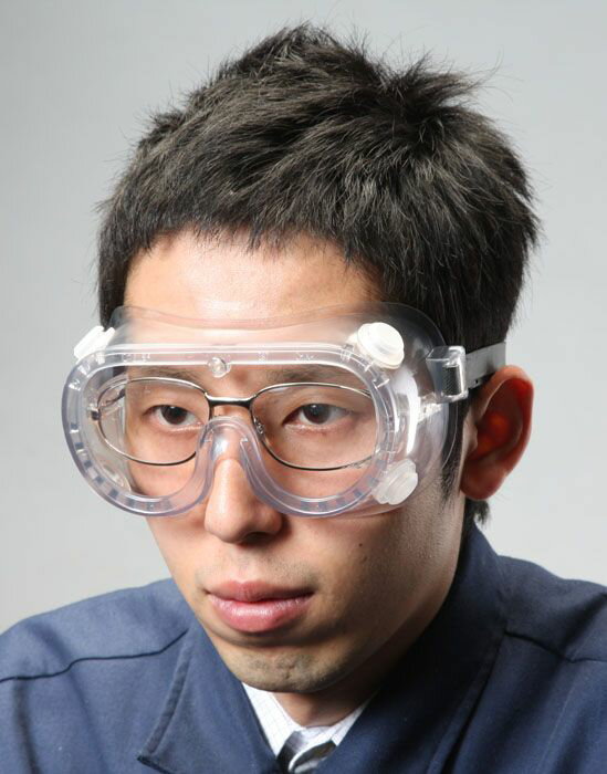 ●レンズカラー:クリアー●材質:ポリカーボネートレンズ●めがねサイズ:A:162mm、D:58×68mm間接通気孔付めがねの上からも装着可能ラバーバンド(調整可能)　UVカット000012005910 HD　