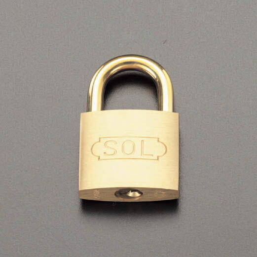 ●材質:真鍮●幅(mm):30●ツル径(mm):4.8●クリアランス(mm):タテ:13.4、ヨコ:14.4同一キー鍵3本付000012044034 HD　