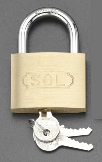 ●材質:本体:真鍮、ツル:ステンレス●幅(mm):35●ツル径(mm):4.8●クリアランス(mm):タテ:15.8、ヨコ:18.4鍵3本付鍵の種類が限定されていますので、複数使われる場合は同一キーが混ざることがあります。000012044...