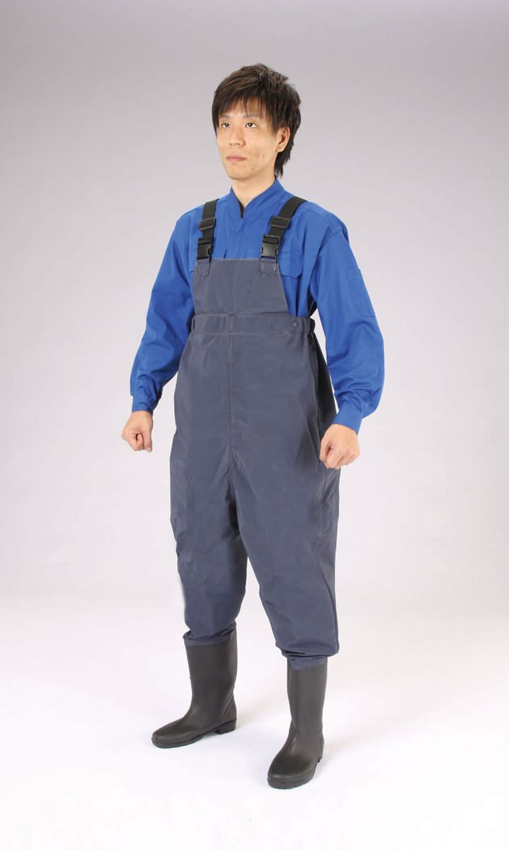 ●材質:表・靴・靴底:PVC塩化ビニール●靴サイズ:3L（27.5-28.0cm）●胴回り:130cm●股下:80cm●太もも周り:76cm●胸当て丈:52cm●重量:2610g肩紐バックル式、長さ調整可能背面・脇部分にゴム入り000012...