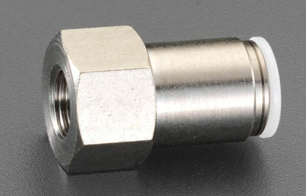 材質：真鍮使用流体：空気使用圧力：0〜1.0MPa(0〜10kgf/c)使用温度：-15〜60℃(凍結なきこと)チューブ外径：4mmねじサイズ：Rc1/8”EA140HE-1楽天 HD店　