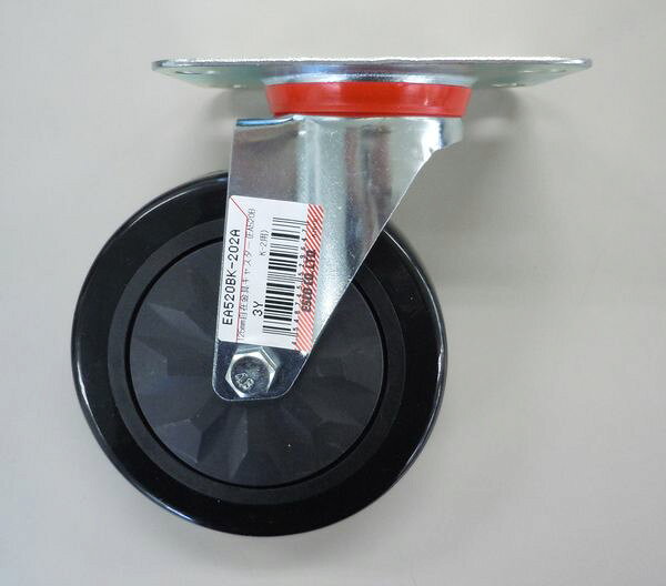 仕様：自在車輪径：125mm(PU)取付ピッチ：98×56mm重量：約795g入数：1個旧EA520BK-2用替キャスターEA520BK-202A楽天 HD店　