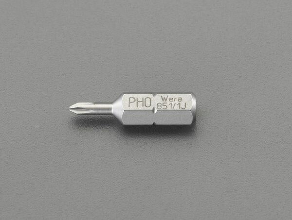 六角対辺：1/4”サイズ：#0先端軸径：2.5mm全長：25mmEA550MS-52楽天 HD店　