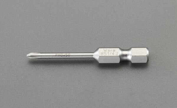 六角対辺：1/4”サイズ：#1先端軸径：4.5mm全長：50mmEA550MS-63楽天 HD店　