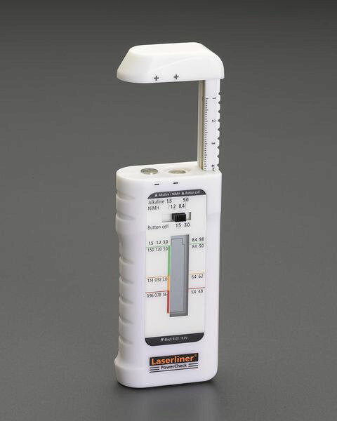 測定電池：単1〜単4、9V乾電池、1.5Vボタン電池、単3、単4ニッケル水素充電池電源：単4電池×1本(付属)サイズ：45×22×107(H)mm1台で乾電池と充電池の残量測定が可能です。読みやすい3色のスケールとインディケーターで電池の消...