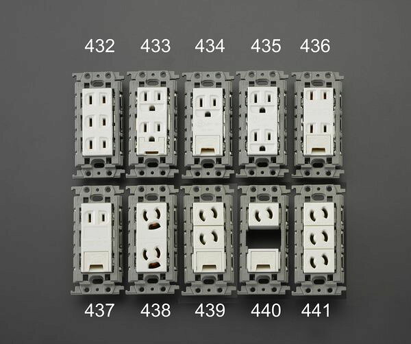 サイズ：50.1×110mm定格容量：15A・125V極数：2P抜止×2個(アースターミナル付)絶縁枠EA940CD-439楽天 HD店　