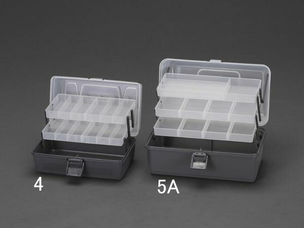 材質：本体：耐衝撃性コポリマー止具：ABSサイズ：368×225×200(H)mm内寸：344×179×90mm重量：1.3kgスライド式中皿3段付EA505-5A楽天 HD店　