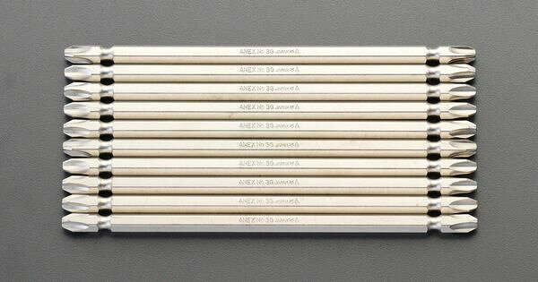 六角シャンク：1/4”サイズ：＃2全長(mm)：200仕様：マグネット付入数：10本錆に強く、均一なメッキ層の無電解ニッケル・メッキ処理EA813AC-47楽天 HD店　