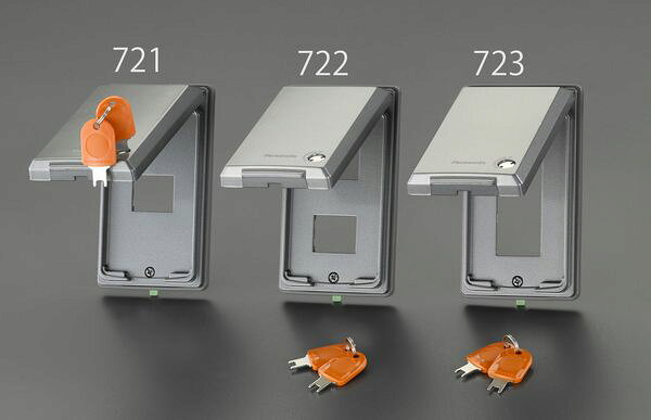 プレート仕様：薄形金属ガードプレート、132×75×10mm仕様：2個用穴サイズ：28.5×23.2mm開き角度：150度鍵付き防滴機能(扉を閉じた状態時)EA940CE-722楽天 HD店　