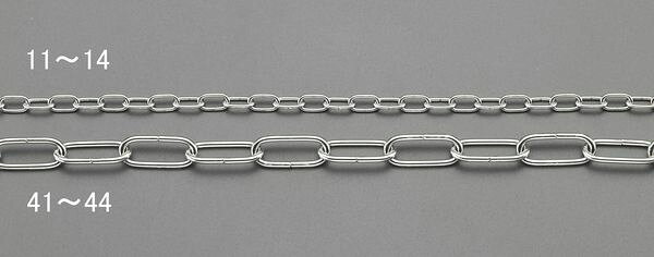材質：SUS304全長：10m線径：1.2mmチェーン内寸：7.7×3.0mm使用荷重：5kg電解研磨仕上げ溶接なし取外しが簡単で扱いやすいチェーンです。EA980SA-13楽天 HD店　