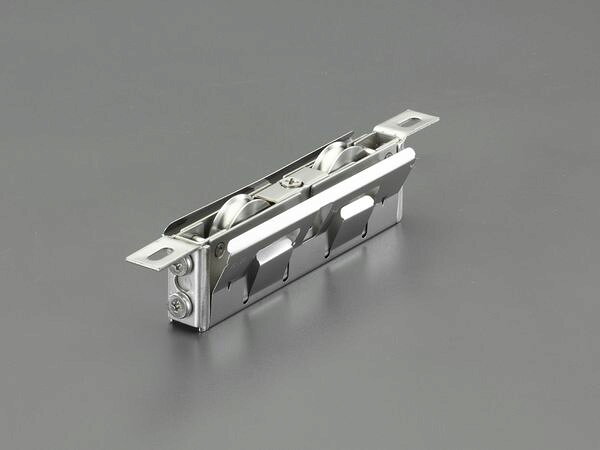 耐荷重(2個)：50kg車輪径×幅：φ28×7mmサイズ：154(W)×13.5(D)×30(H)mm材質：枠：ステンレス、車：ステンレス用途：玄関引戸、店舗引戸、重量テラス上下調整機能付1個入りEA986RJ-52楽天 HD店　