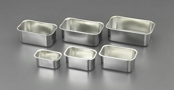 外寸サイズ:120×72×53(H)mm、140×84×67(H)mm、160×96×73(H)mm、180×108×75(H)mm、200×120×75(H)mm、220×132×77(H)mm材質:ステンレス(18-8)6個セットEA5...