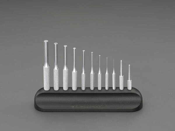 平行ピンポンチセット:(先端径×全長)1×100mm、2×105mm、3×110mm、4×115mm、5×120mm、6×125mm、7×130mm、8×135mm、9×140mmセンターポンチ:(先端径×全長)3×90mm、3×100mm...