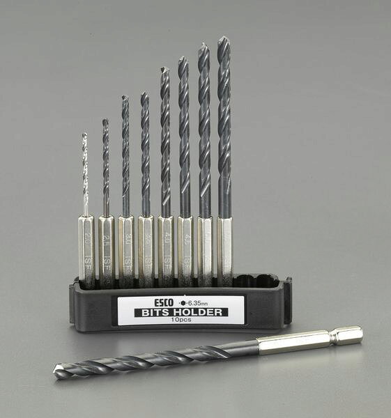 材質:HSS(ハイス)六角シャンク:6.35mm(1/4”)用途:鉄鋼、ステンレス、軽合金、樹脂、木工サイズ(mm):2.0・2.5・3.0・3.5・4.0・4.5・5.0・5.5・6.0充電式インパクトドリルに使用可能です。EA824BH...