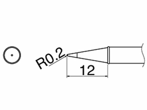 こて先：R0.2こて先長：12mm設定温度：350℃EA304AL用の交換用こて先です。EA304AL-3楽天 HD店