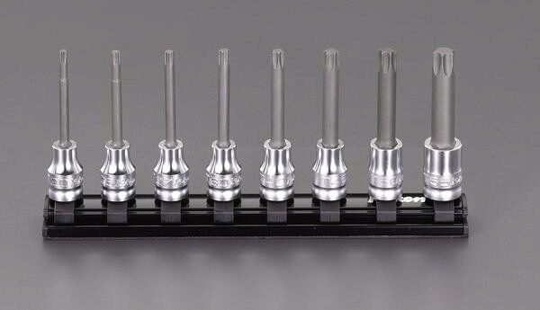 〈セット内容〉：8個組差込角：3/8”(9.53mm)サイズ：T20・T25・T27・T30・T40・T45・T50・T55EA619BN-100楽天 HD店　