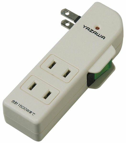定格：15A・125V(1,500W)プラグ：2Pコンセント：3個集中スイッチ：1個(ブレーカー内蔵)サイズ：30(W)×27(D)×112(H)mm本体重量：69g雷サージ機能：最大サージ電圧：4,500V制限電圧：330V左右方向にスッ...