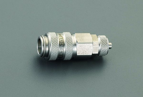最高使用圧力：3.5MPa材質：ステンレス全長：43mmオーリング（FKM）ダブルシャットオフバルブワンプッシュ式衛生が要求される場所での圧縮空気の使用（クリーンルーム等）適合ホース：6×8mm000012287696楽天 HD店