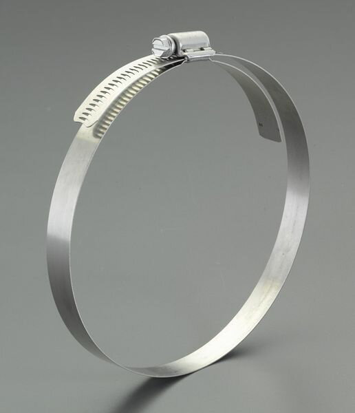 材質：バンド：SUS301、 スクリュー：SUS410六角(−)ねじ：5/16”(8mm)厚み：0.58mmバンド幅：12.7mm適合直径：71〜95mm入数：10000012295552楽天 HD店