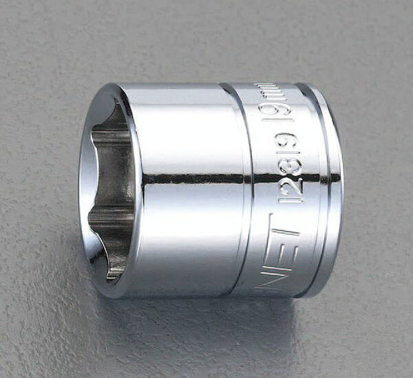 差込角：3/8”対辺：3/8”外径：14mm全長：25mm6ポイントソケットボルト・ナットを傷めにくい面接触タイプミラー仕上げ各部サイズ：●全長(L；mm)：25.0●先端部ソケット外径(D1；mm)：16.0●差込部ソケット外径(D2；m...