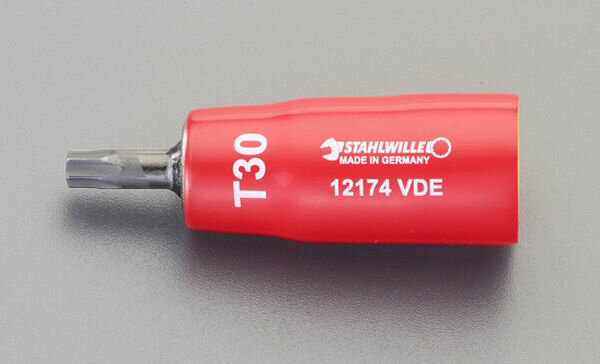 サイズ：T40全長(mm)：67外径(mm)：22.8差込角：3/8”重量(g)：56材質：クロム合金鋼1000V絶縁入数：1個EA640RT-40楽天 HD店