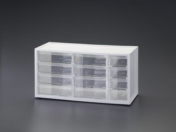 サイズ(W×D×H)mm：378×154×189材質：ポリスチレン重量：1.4kg引出し：4段×3列入数：1個EA954ES-103楽天 HD店　