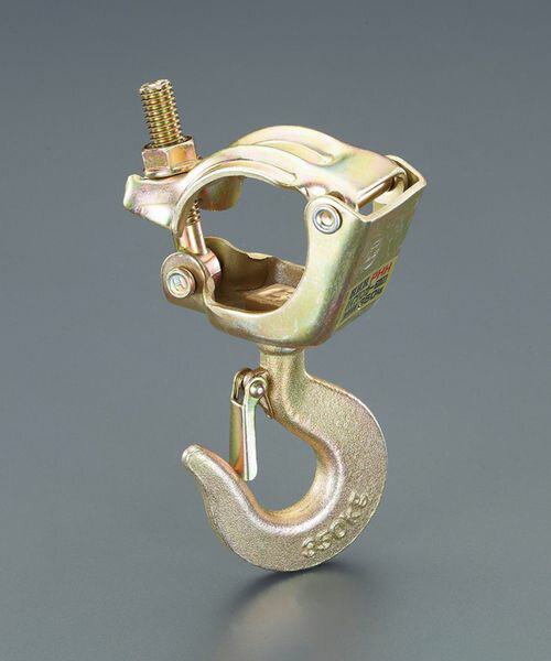 使用荷重(kg)：350適用鋼管：42.7〜48.6mm重量(g)：570口の開き：18mm材質：スチール、鉄鋳物製パイプにホイスト等を吊り下げる連結金具フック付入数：1個EA987E-21楽天 HD店　