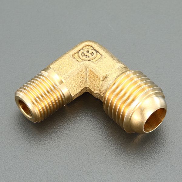 材質：真鍮最高圧力：1.75MPa使用流体：冷温水・不凍液・油・エアー使用温度範囲：−20〜120℃銅管接続用フレアーねじ：G1/4”ねじサイズ(R)：1/8”適合フレアーナット：EA426AW-53入数：1個EA426AW-42楽天 HD店　